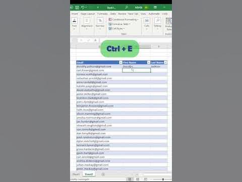 Excel Shortcut: Extract First and Last name from Email #excel #excelshortcuts #excelshorts - YouTube