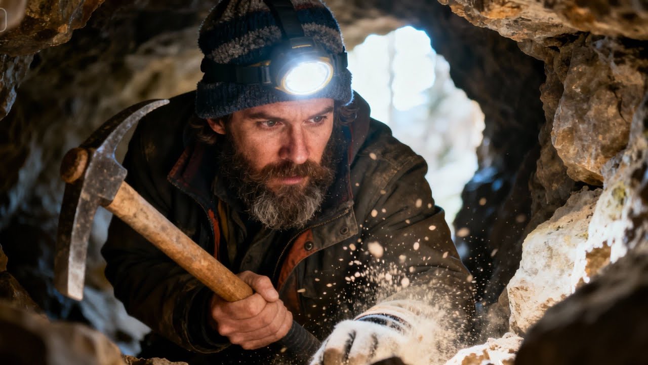 Digging a Secret Cave Home: Winter Survival - YouTube