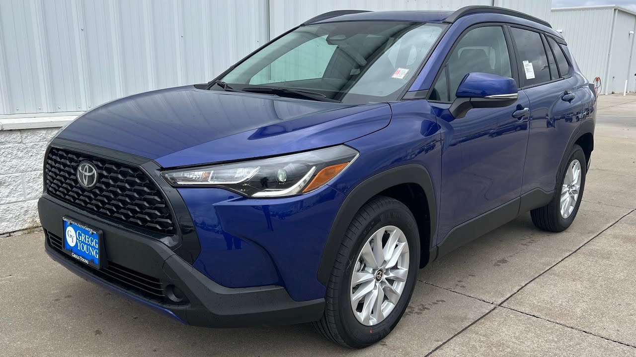 2024 Toyota Corolla Cross LE Blue Crush Metallic With Black Interior ...