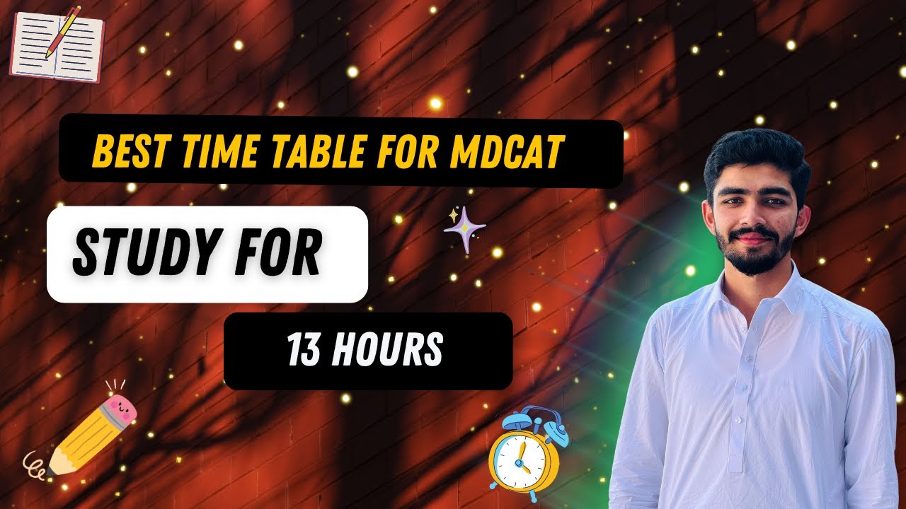 Make BEST study timetable/routine for MDCAT | Study 13 hours a day ...