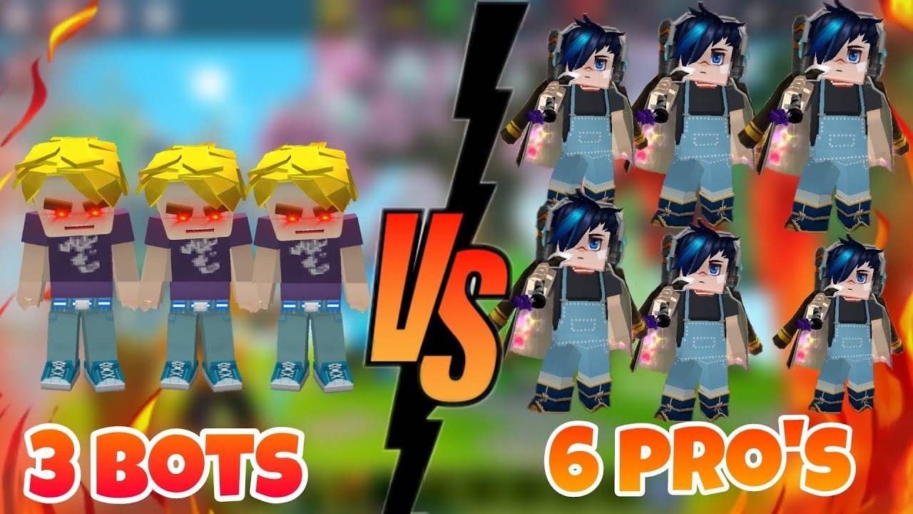 3 Bots Vs 6 Pro Player's 🔥😱 Must Watch! [Unexpected] Blockman Go ...