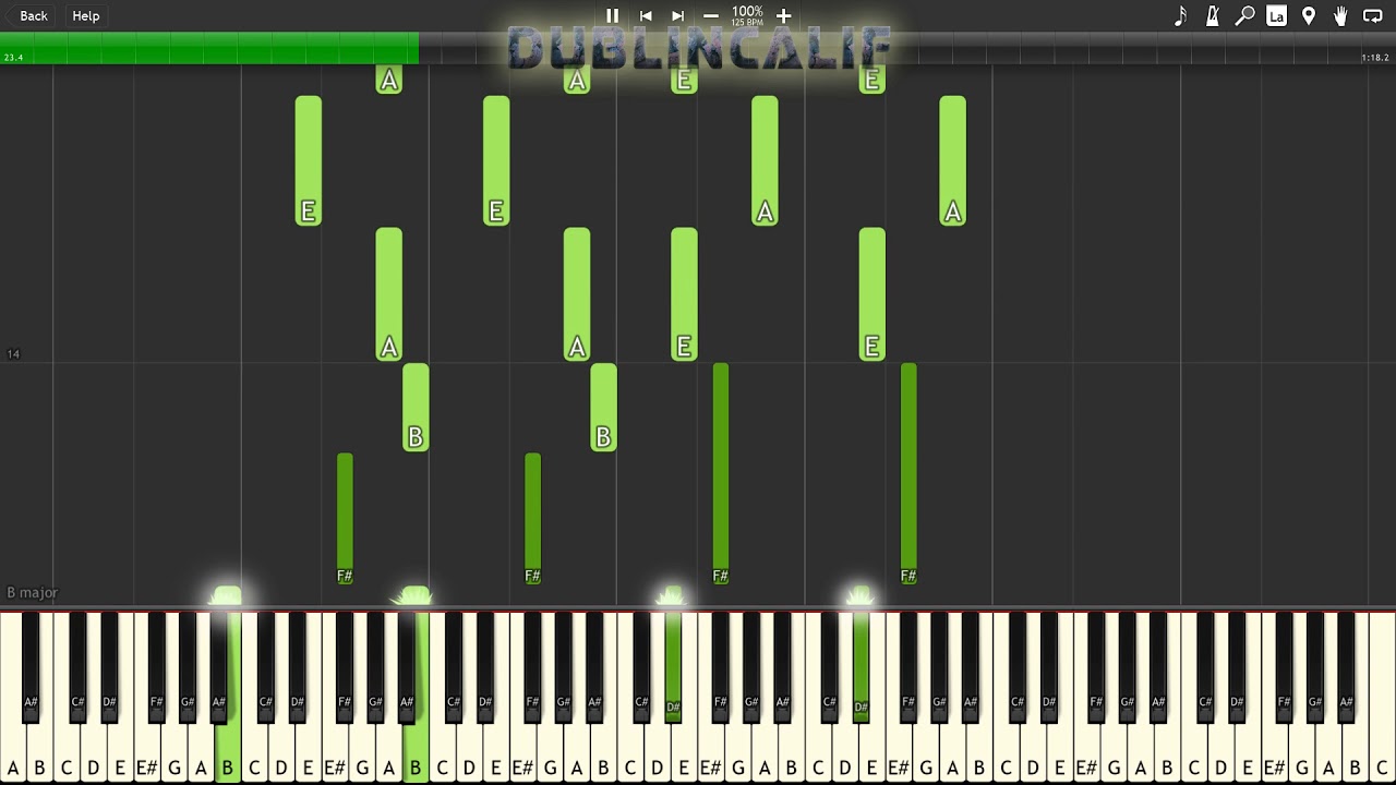 Pokemon Black & White - Route 4 Theme Piano Tutorial Synthesia - YouTube