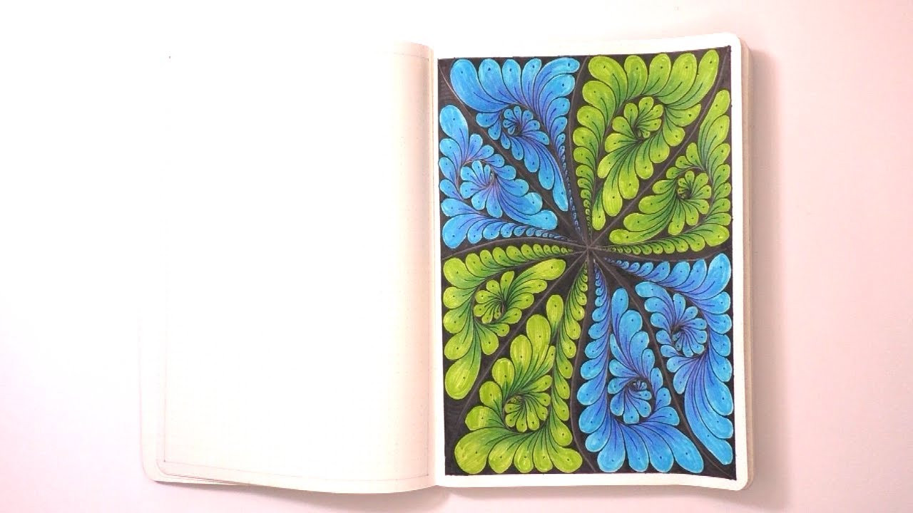 56/100 days zentangle project || Daily challenge #56 || Zentangle ...