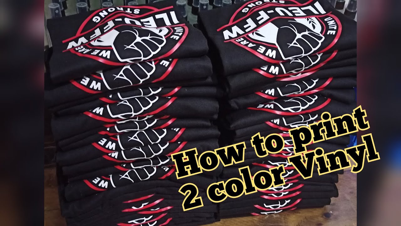 How to print 2 color vinyl - YouTube