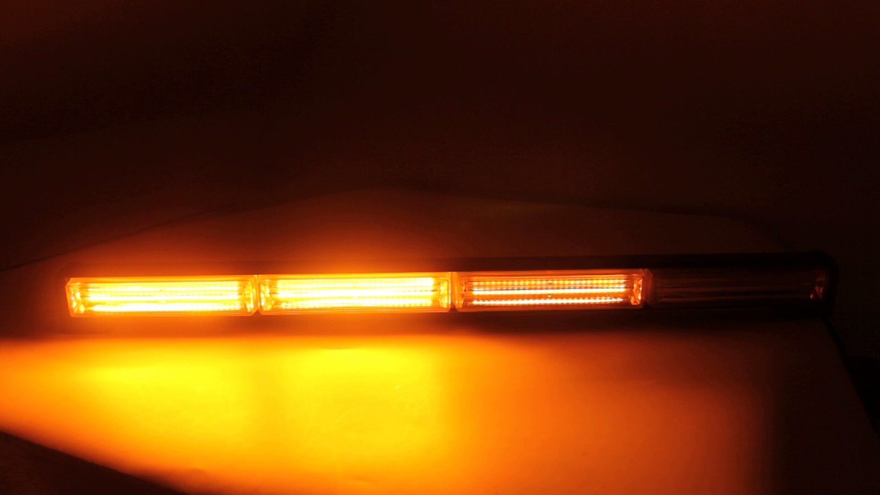 72W COB LED TRAFFIC YELLOW LIGHT BAR BEACON EMERGENCY WARNING STROBE ...