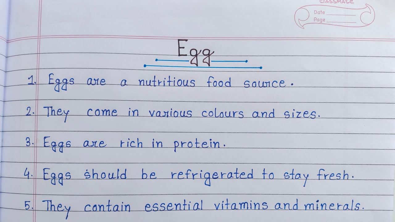 10 Lines Essay On Egg | Essay On Egg In English | 10 Easy Sentences ...