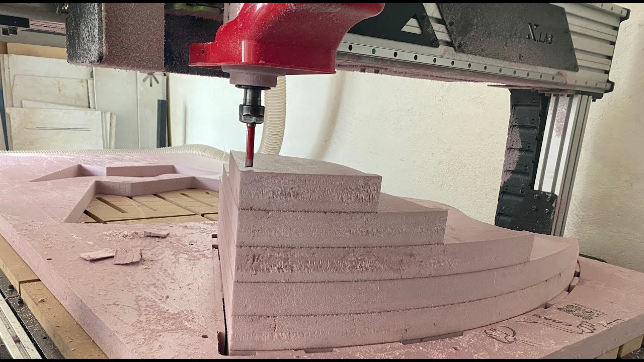 Parte 2. Corte Router CNC sobre poliestireno extruido de maqueta ...