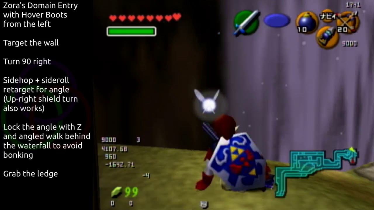 Zora's Domain Entry with Hover Boots from left - YouTube