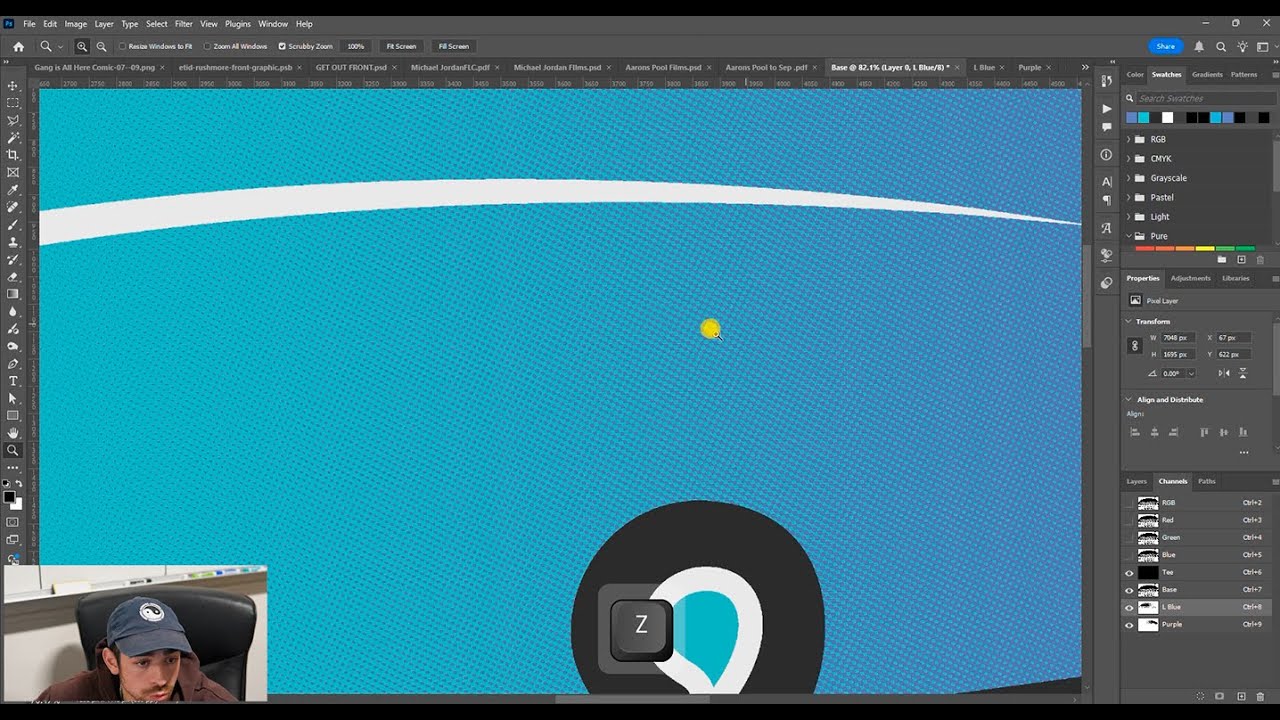 How to Separate Gradients for Screen Print Manually - YouTube