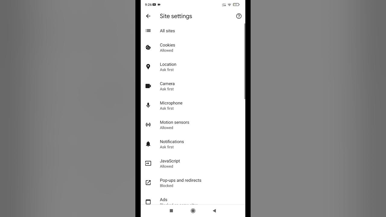 How to Allow or Disable 'Popups & Redirects' in google chrome on Android? - YouTube