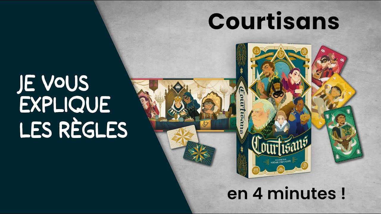 Je vous explique les règles du jeu COURTISANS en moins de 4 minutes ...