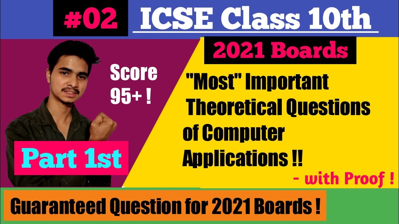 ICSE 2022 Computer Applications Class 10 Important Questions Semester 1 icse-2022-computer-applications-class-10-important-questions-semester-1