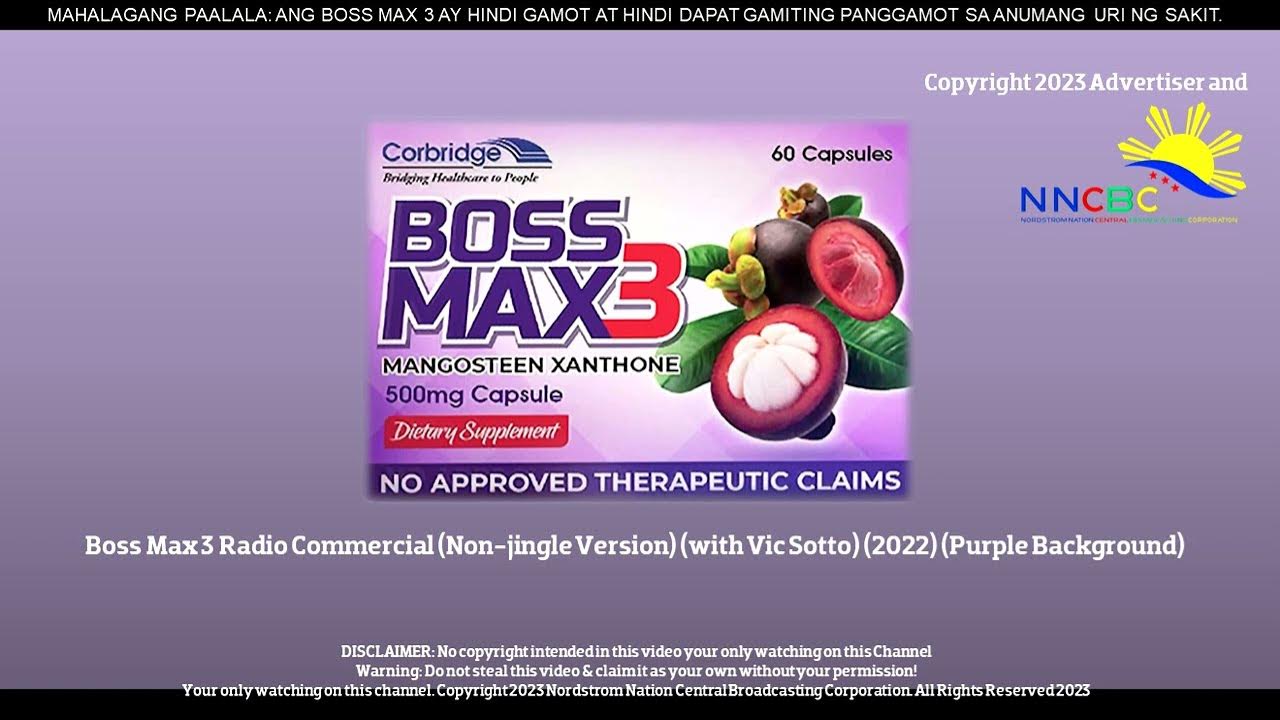 Boss Max 3 Radio Commercial (with Vic Sotto) (Non-jingle Version) (2022) - YouTube