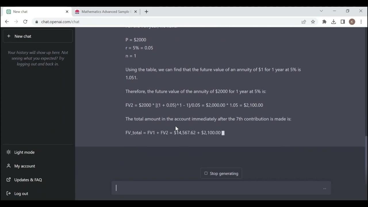 How #GPT4 can pass the Mathematics Advanced Sample Exam #chatgpt - YouTube