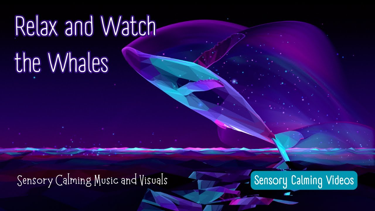 Neon Whales Sensory Calming Video | Gentle Looping Visuals & Music ...