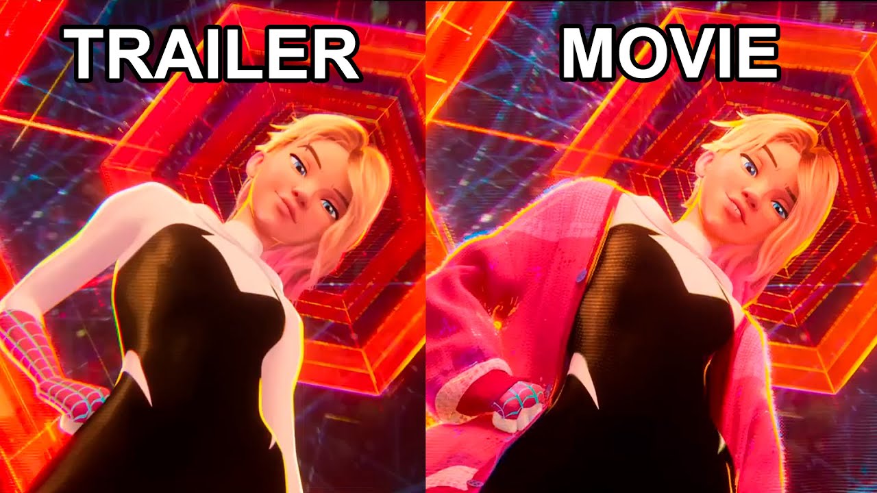 Across the Spider-Verse TRAILER vs MOVIE Comparison - YouTube