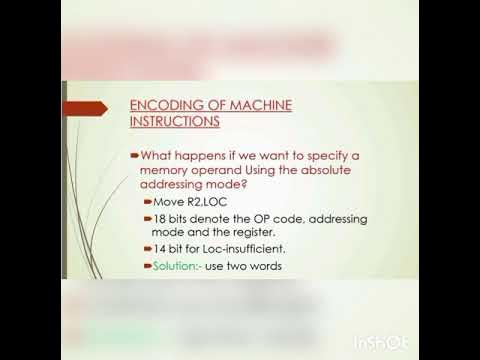 Encoding of machine instructions - 18CS34 - YouTube