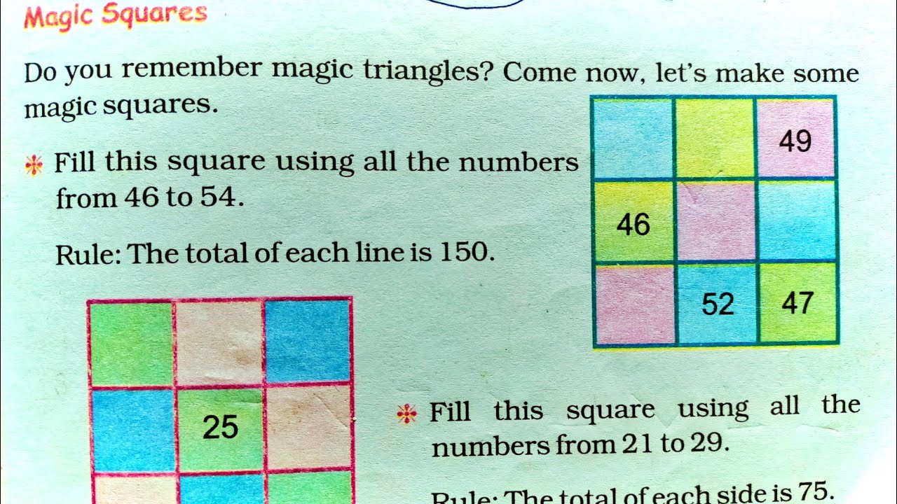 magic square //pageno -103// Maths magic// class 5th // mathematics ...