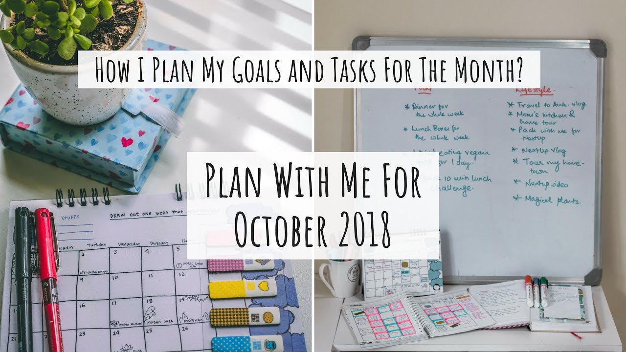 Plan With Me For October | How I Plan My Goals and Tasks For the Month ...