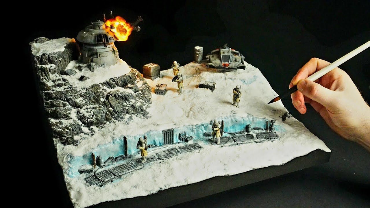 I made a "Battle of Hoth" inspired Diorama! - YouTube