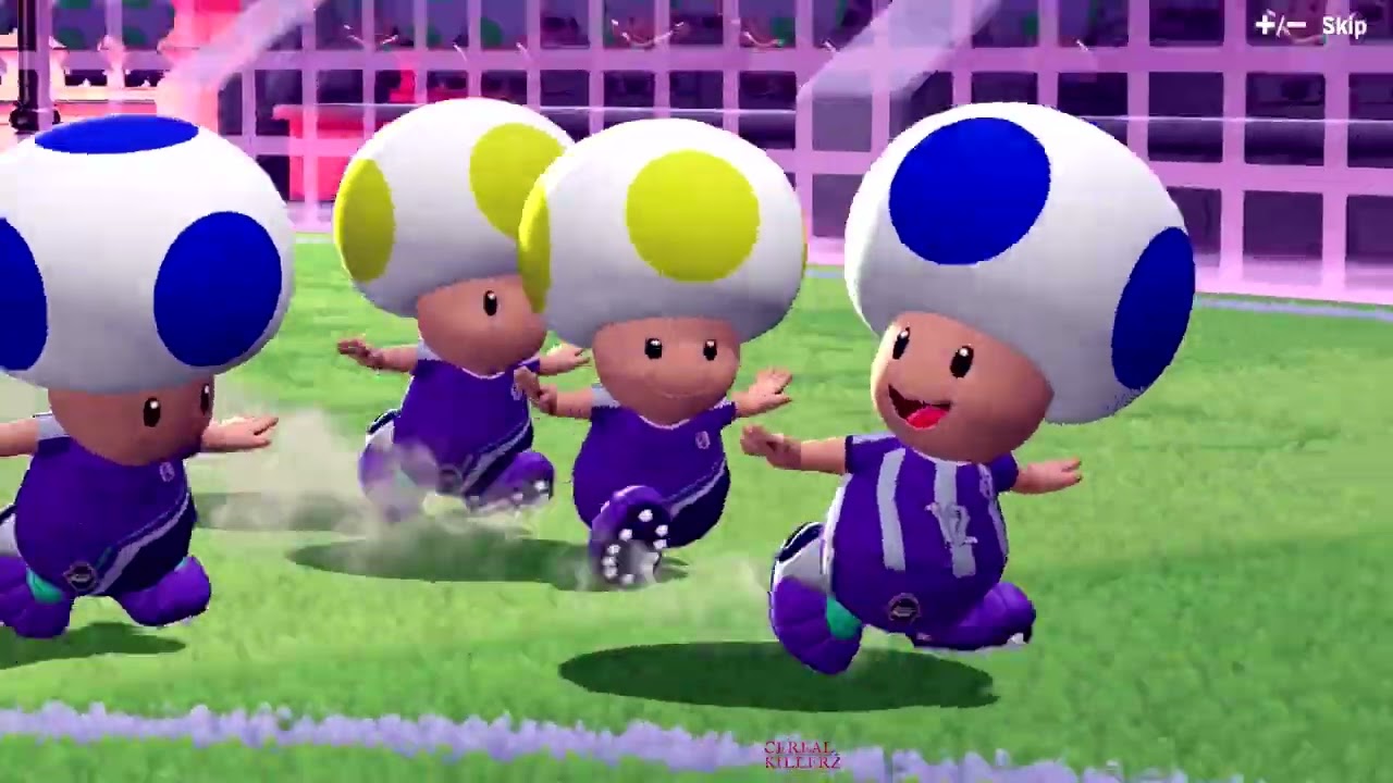 Mario Strikers: Battle League Football 4 Player Co-Op Gameplay Yoshis ...
