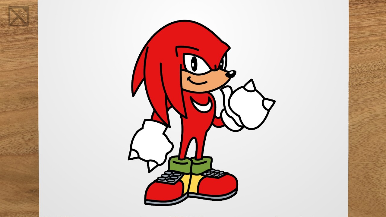 How to draw KNUCKLES (S0NIC) step by step, EASY - YouTube