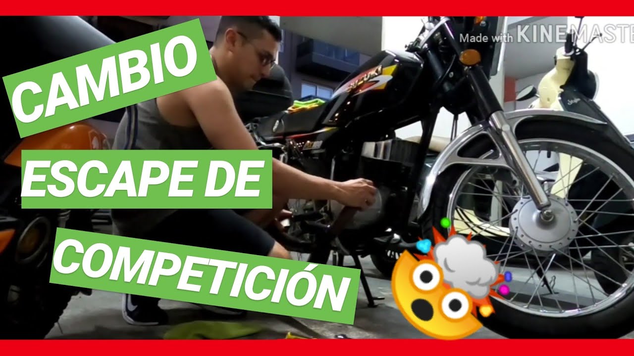 🔴[ESCAPE DE COMPETICIÓN!] 🔴 ️ - CAMBIO DE ESCAPE SUZUKI AX 100 ...