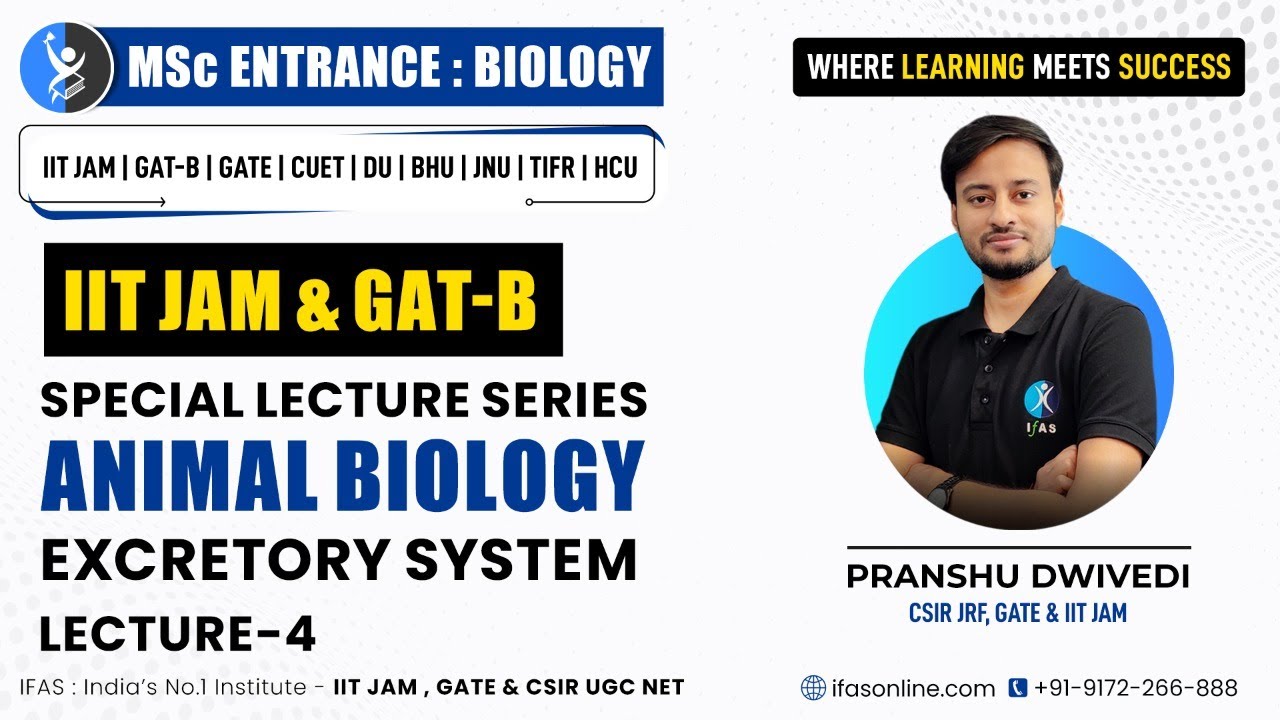 Excretory System in Animal Biology (Complete Details) | L4 | IIT JAM ...