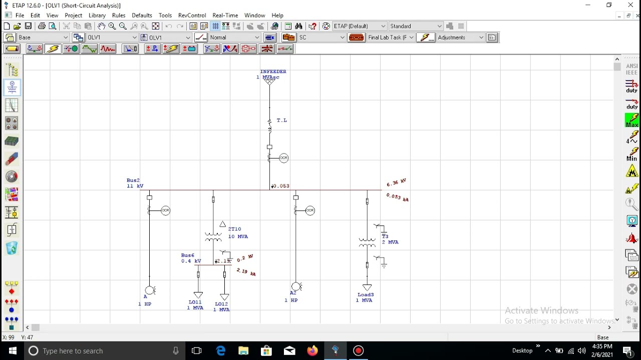 Electrical Power System Protection Sld Design On Etap Software Protection Coordination Youtube