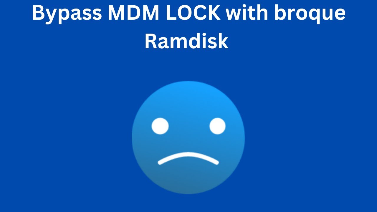 How to bypass MDM lock with broque RAMDISK - YouTube