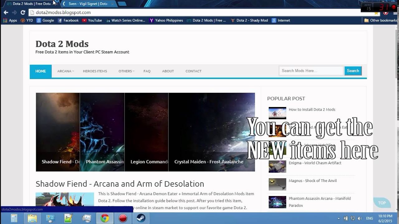 How to install DotA 2 mods - YouTube