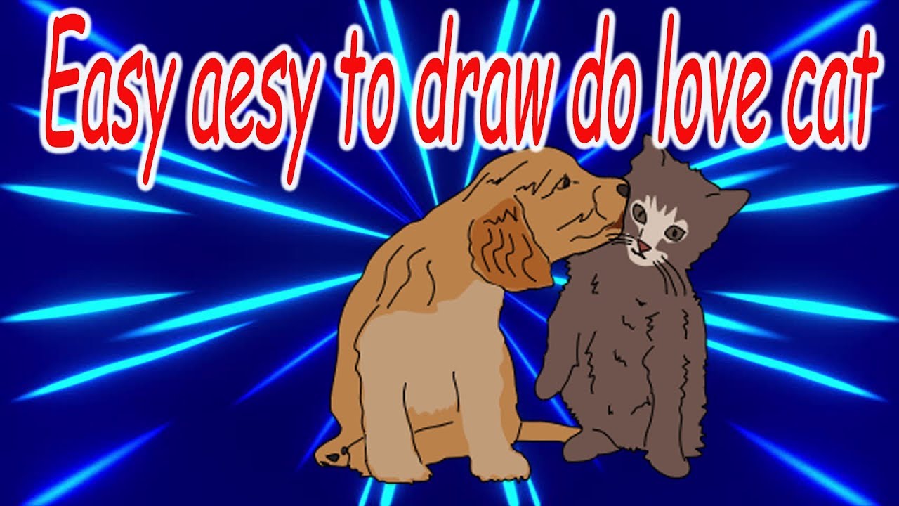 How to draw dog and cat lovely - YouTube