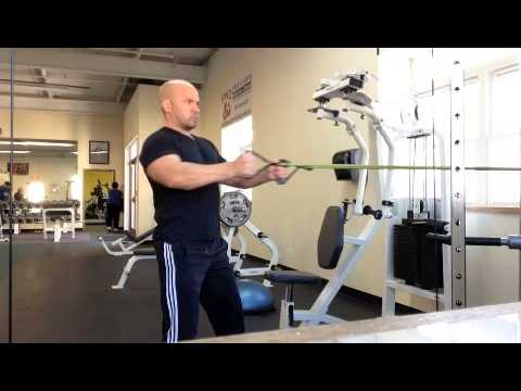 Standing Row w Resistance Bands - YouTube