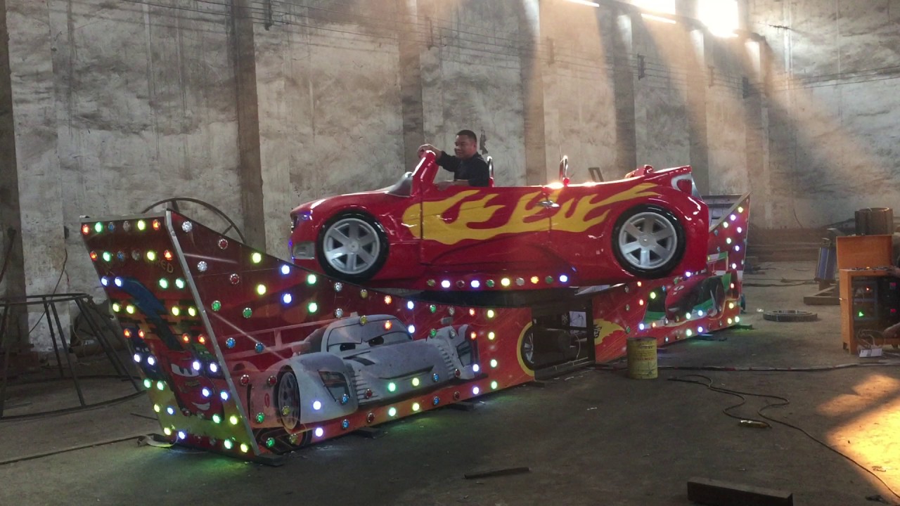 Interesting amusement flying car ride with track, mini flying car ride ...