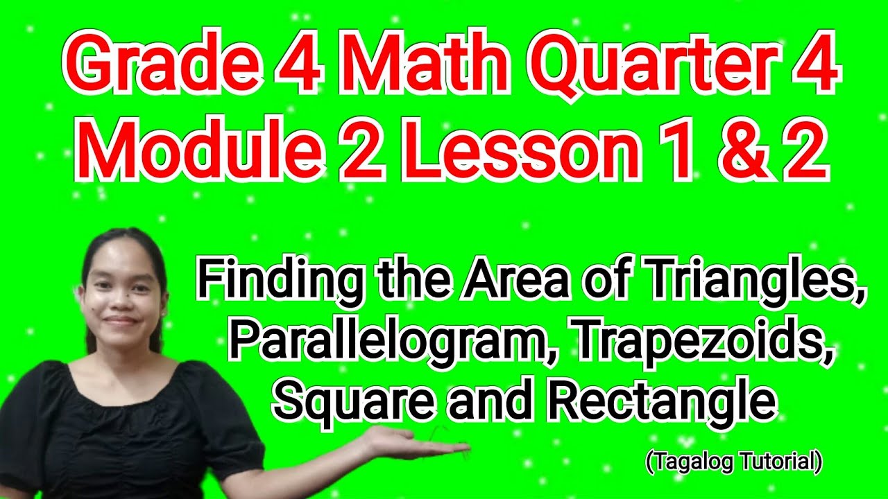 Finding the Area of Triangles, Parallelogram, Trapezoids, Square and ...