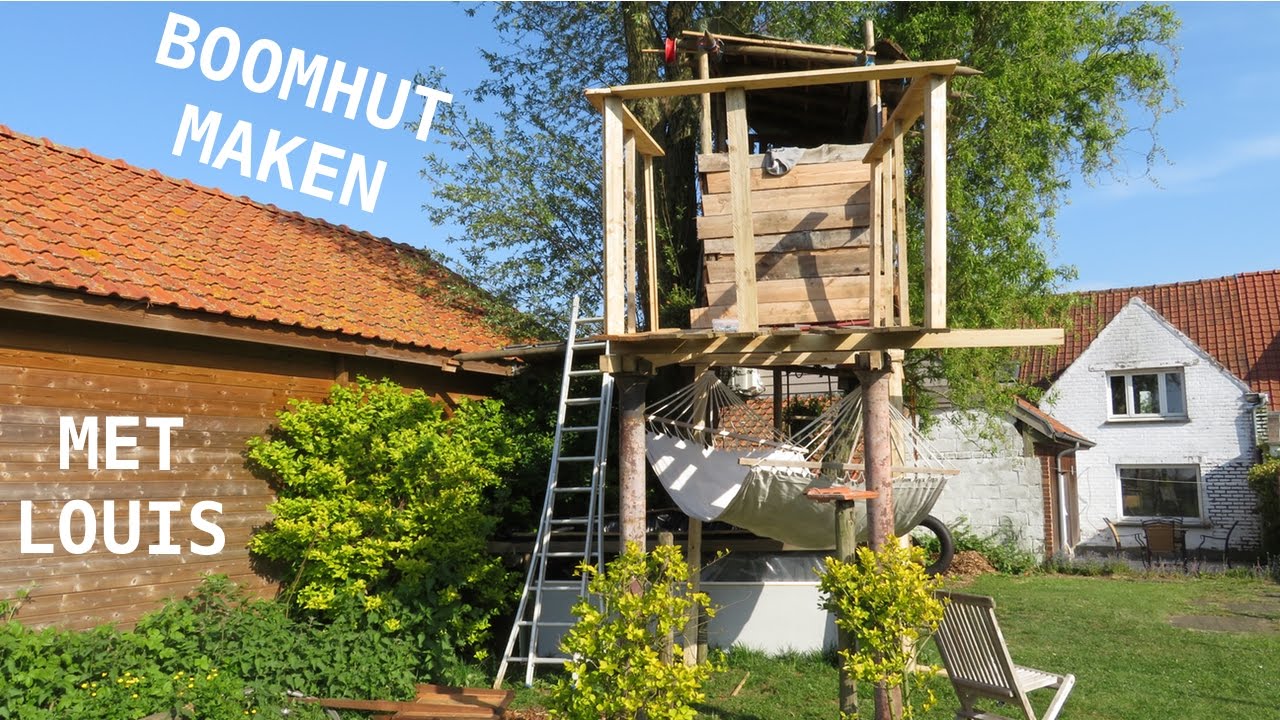 Boomhut maken!!!!! +GIVEAWAY (met Louis) - YouTube