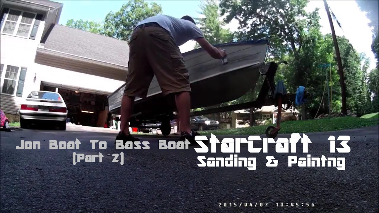 StarCraft 13 Sea Scamp- Sanding & Painting The Hull- Jon boat converted ...