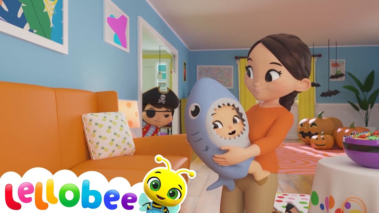 Halloween Baby Shark!! Baby Halloween Songs | Lellobee Nursery Rhymes ...