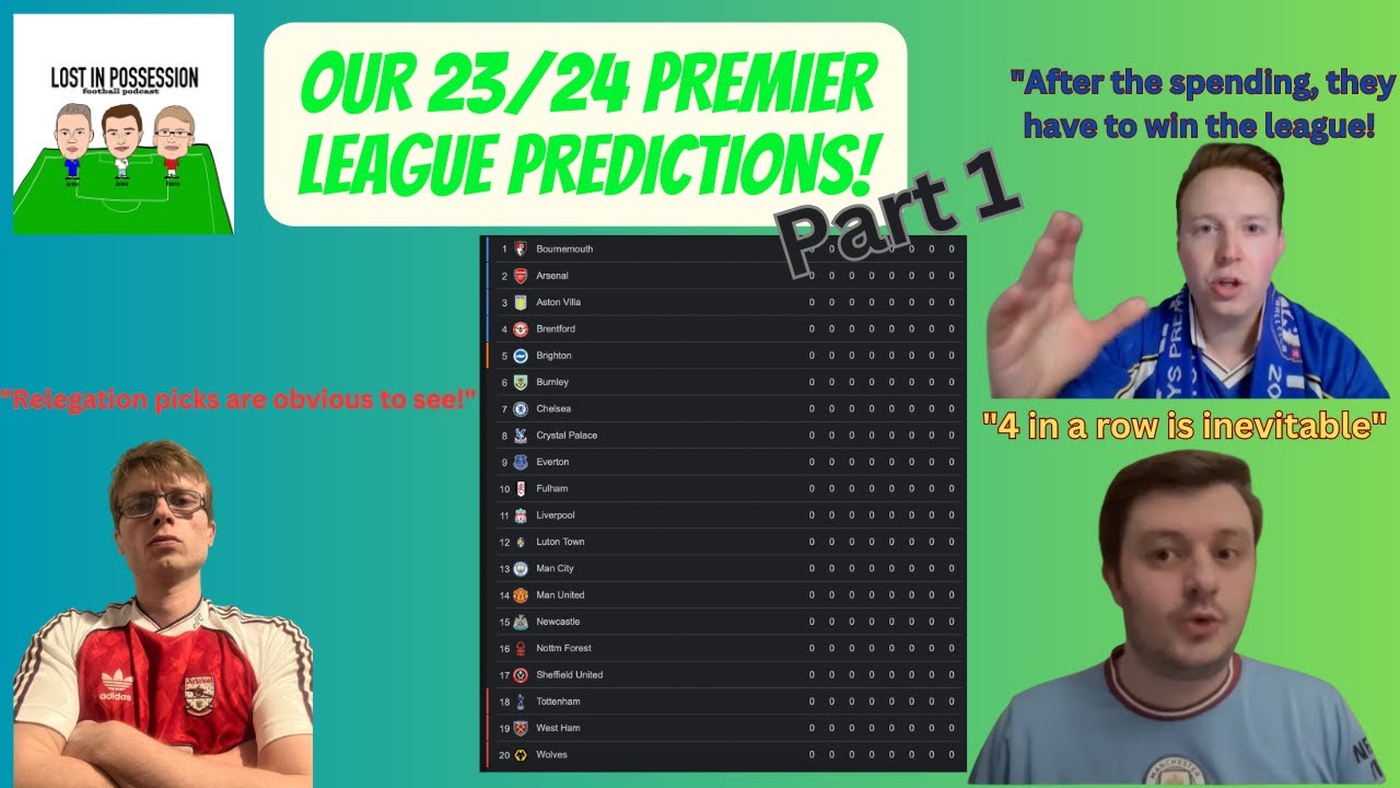 ENTIRE PREM TABLE PREDICTIONS! Part 1 - Predicting the Bottom Half ...