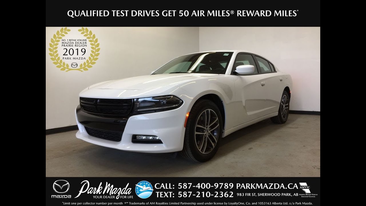 WHITE 2019 Dodge Charger SXT Review Sherwood Park Alberta - Park Mazda ...