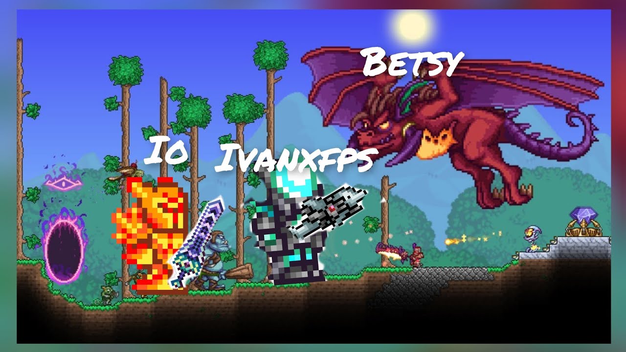 Io e ivanxfps sconffiggiamo betsy! Terraria ita - YouTube