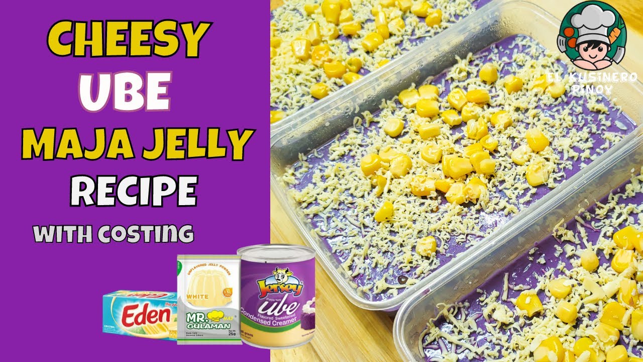 CHEESY UBE MAJA JELLY RECIPE with COSTING | EASY UBE MAJA BLANCA AT ...