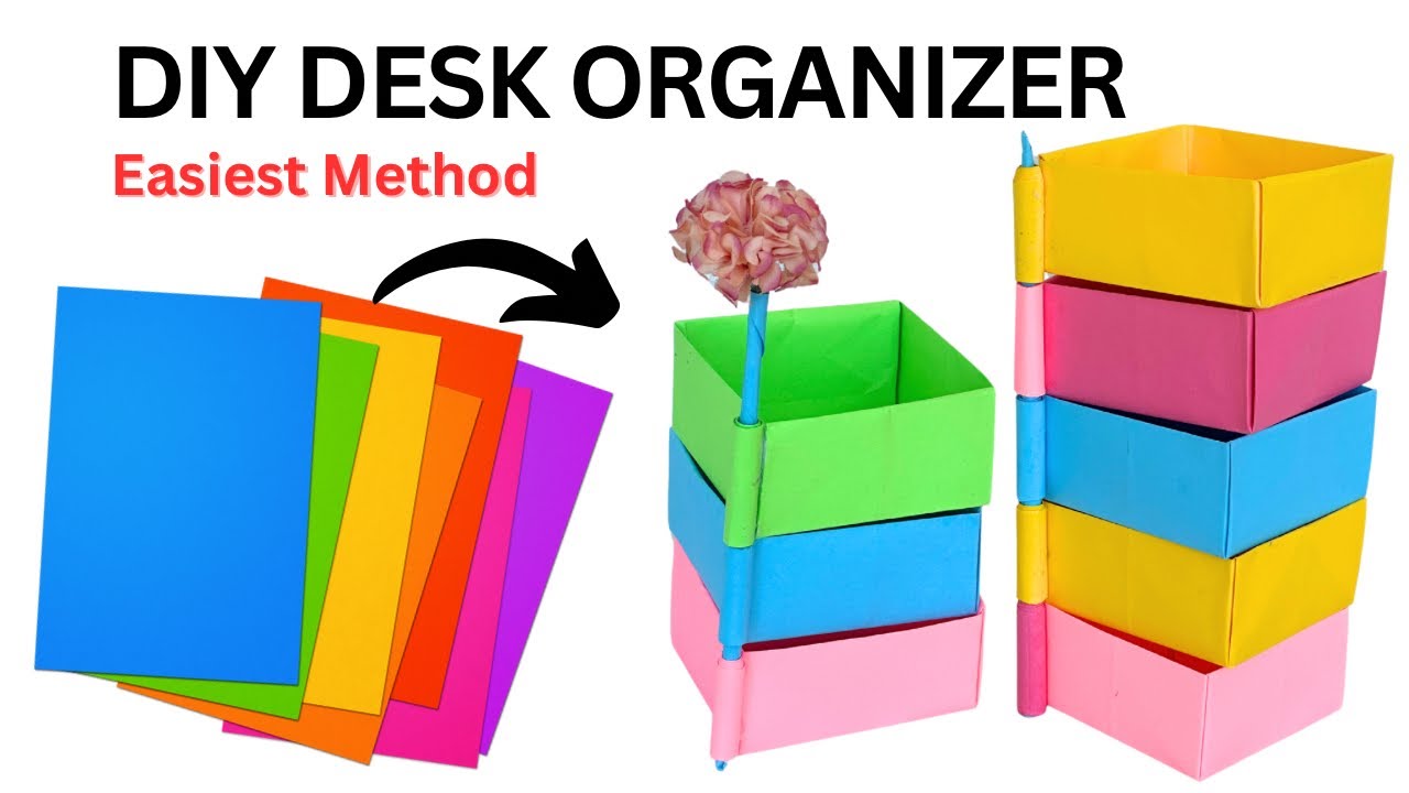 Diy Desk Organizer With Only Paper