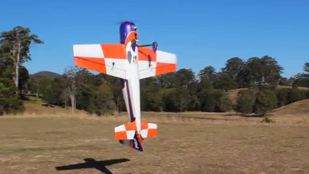 Pilot Rc Yak54 87 in 50cc CH-4purple/orange/white/silver DLE55cc - YouTube
