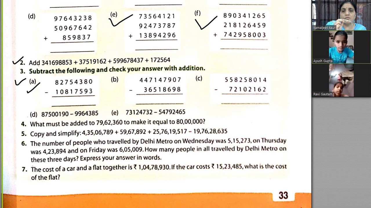 maths class 5 chap 3 part 1 - YouTube