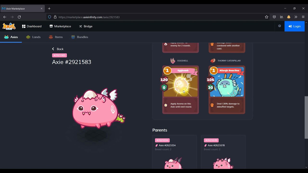 Axie Cards Explained : Egg Bomb (Apply Aroma on this Axie) - YouTube