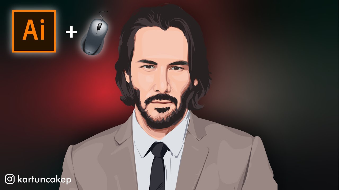 Vector Art Vector Portrait Adobe Illustrator Youtube