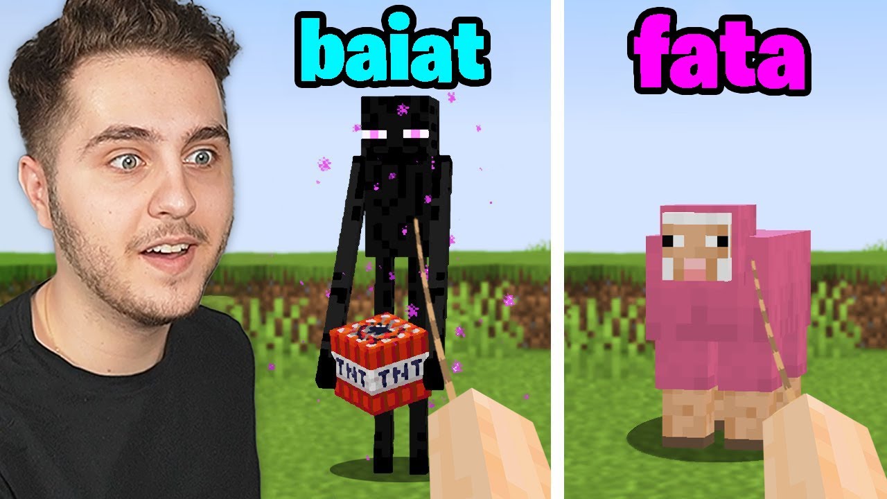 Fete vs Baieti in Minecraft.. - YouTube