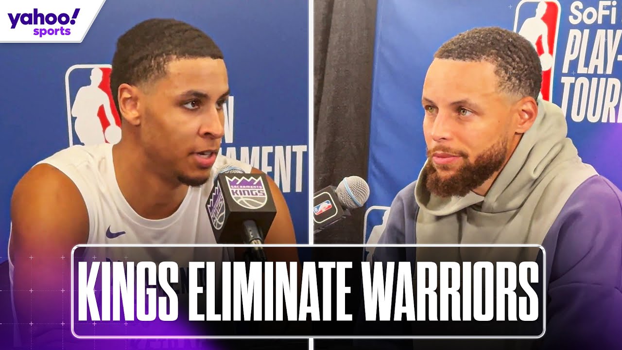 STEPH CURRY, KEEGAN MURRAY and DE'AARON FOX speak after KINGS eliminate ...