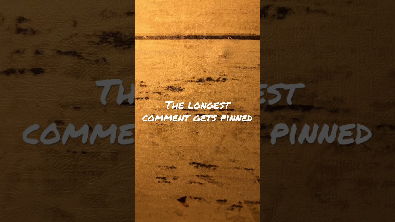 Longest comment gets pinned - YouTube